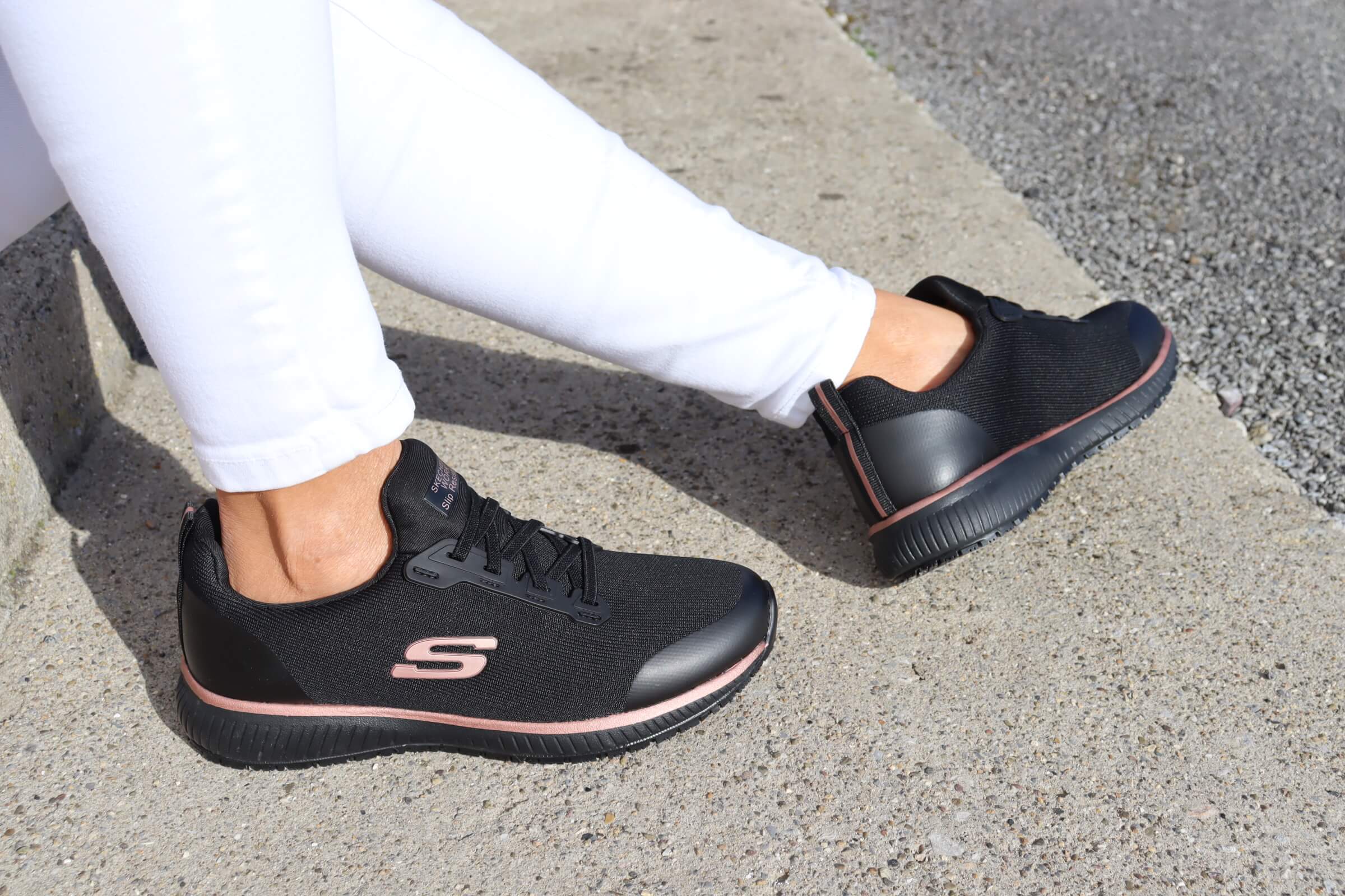 Skechers Black Work Squad Sr