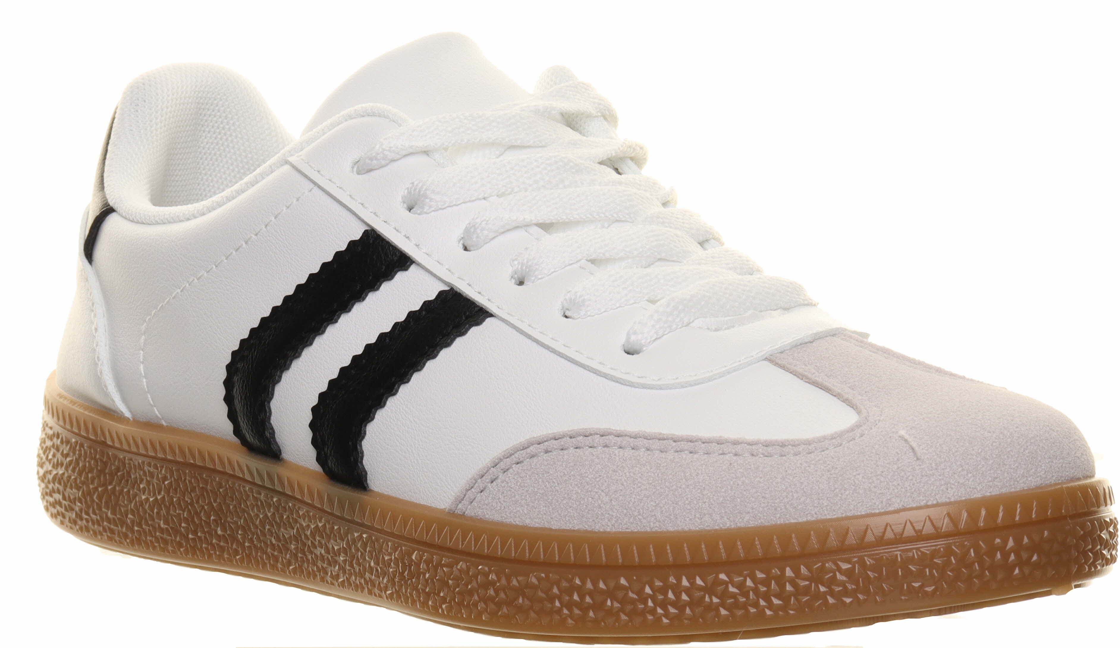 White Black 2 Chevron Stripe Trainer