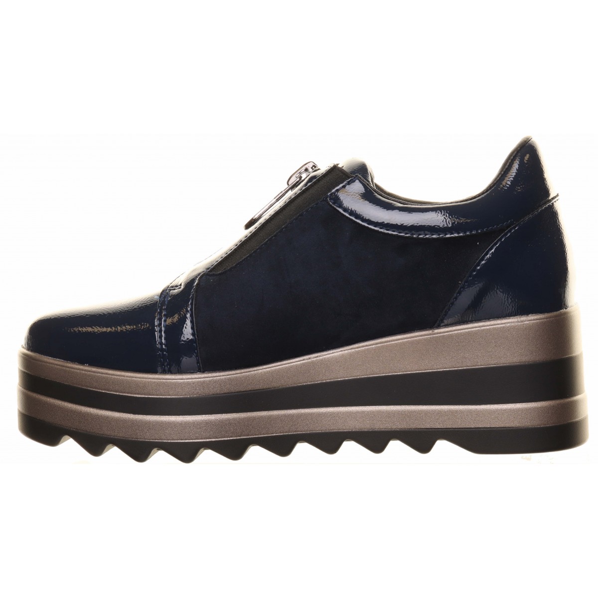 Kate Appleby Navy High Wedge Zip Casual